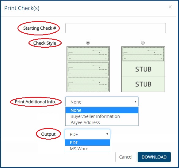 Printing Checks