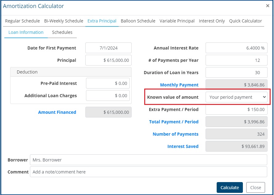 Extra Principal Payments